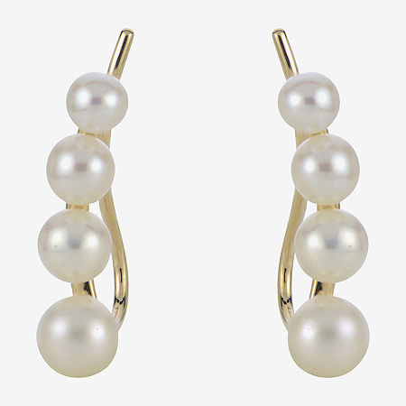 Click here for Cultured Freshwater Pearl and 14K Yellow Gold Clim... prices