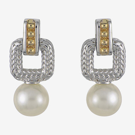 Click here for Womens White Cultured Freshwater Pearl 14K Two Ton... prices