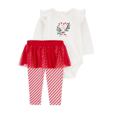 Click here for Carters Candy Cane Baby Girls 2-pc. Pant Set  3 Mo... prices