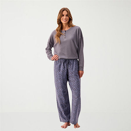 Click here for Martha Stewart Womens Waffle Henley Neck Long Slee... prices