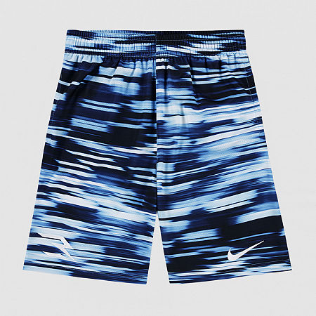 Nike 3BRAND by Russell Wilson Big Boys Mid Rise Badge Shorts - Blue
