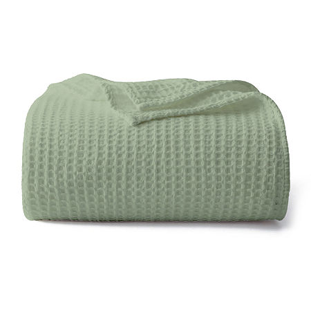 Click here for Color Sense 100 Cotton Waffle Blanket Set  One Siz... prices