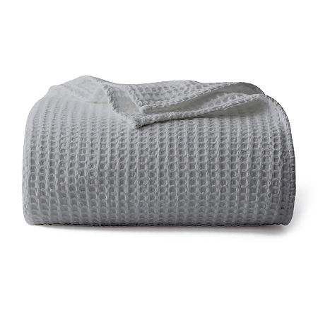 Click here for Color Sense 100 Cotton Waffle Blanket Set  One Siz... prices