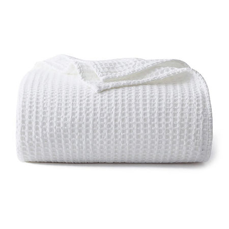 Click here for Color Sense 100 Cotton Waffle Blanket Set  One Siz... prices