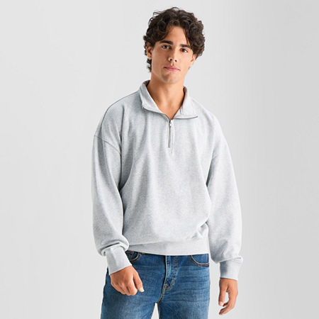 Click here for Arizona Mens Mock Neck Fleece  Medium  Gray prices