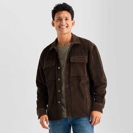 Click here for Arizona Mens Lightweight Shirt Jacket  Large  Brow... prices