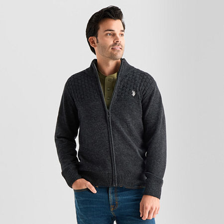 Click here for U.S. Polo Assn. Full Zip Mens Mock Neck Long Sleev... prices