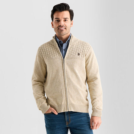 Click here for U.S. Polo Assn. Full Zip Mens Mock Neck Long Sleev... prices