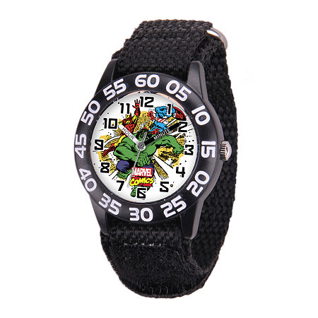 Click here for Marvel Avenger Kids Time Teacher Black Nylon Strap... prices