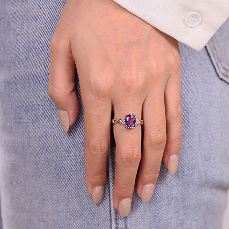 Click here for Genuine Amethyst and White Topaz 10K White Gold Cu... prices