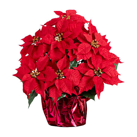 Click here for Nearly Natural 19in Artificial Lush Poinsettia In... prices