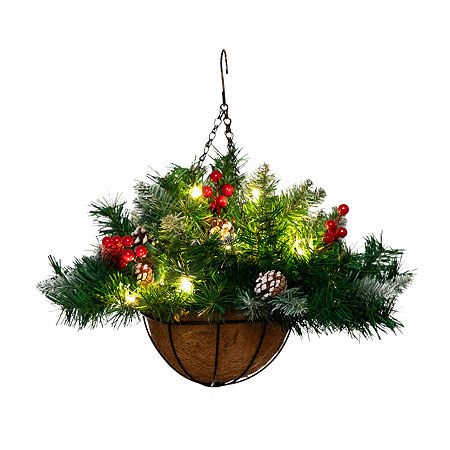 Click here for Nearly Natural 16in Pre-Lit Artificial Pine And Be... prices