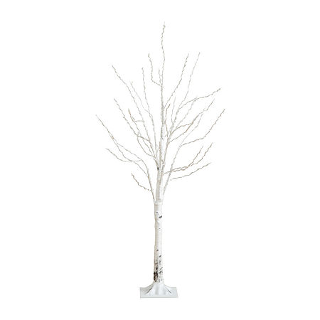 Click here for Nearly Natural Pre-Lit Artificial White Birch With... prices
