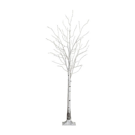 Click here for Nearly Natural 7ft Pre-Lit Artificial White Birch... prices