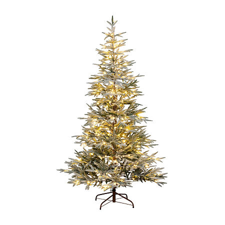 Click here for Nearly Natural Pre-Lit Artificial Flocked Woodland... prices