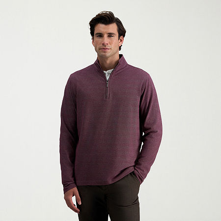 Click here for Haggar Mens Mock Neck Long Sleeve Quarter-Zip Pull... prices