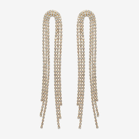 Click here for Bijoux Bar Gold Tone Womens Glass Drop Earrings  O... prices