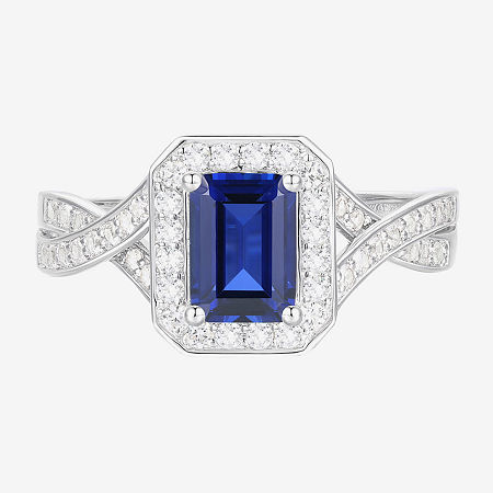 Click here for Yes Please! Womens Lab Created Blue Sapphire Sterl... prices