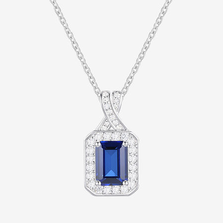 Click here for Yes Please! Womens Lab Created Blue Sapphire Sterl... prices