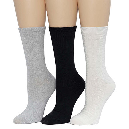 Click here for Cuddl Duds Midweight Womens 3 Pair Crew Socks  9-1... prices