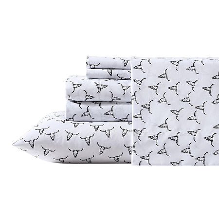 Click here for Wrangler Steer Skulls Microfiber Sheet Set prices