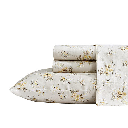 Closeout! Laura Ashley 300 Thread Count Cotton Sateen 4-Pc. Sheet Set  Queen - Little Darlings