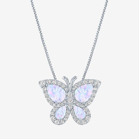 Click here for Womens Lab Created White Opal Sterling Silver Butt... prices
