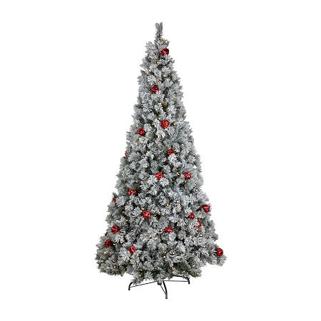 Click here for Northlight Snow Bristle 7 1/2 Foot Pre-Lit Pine Ch... prices