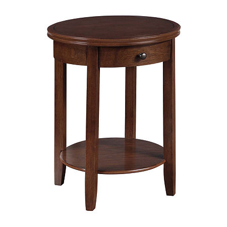 Convenience Concepts 18.25 Rubber wood Ah Baldwin End Table - Espresso