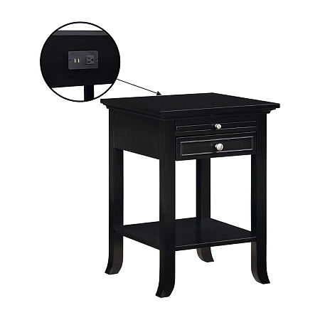 Click here for Logan 1-Drawer End Table  One Size  Black prices
