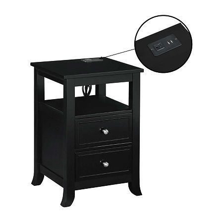Click here for Melbourne 2-Drawer End Table  One Size  Black prices