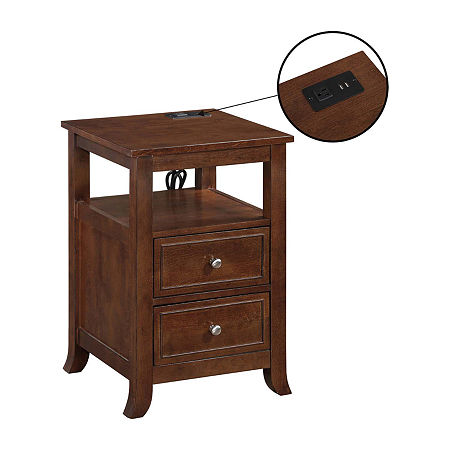 Click here for Melbourne 2-Drawer End Table  One Size  Brown prices