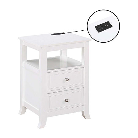 Click here for Melbourne 2-Drawer End Table  One Size  White prices