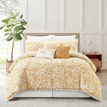 Stratford Park Sendy Floral 11-Pc. Comforter Set  King - Yellow