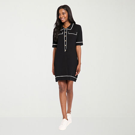 Click here for London Times Womens Short Sleeve Sweater Dress  Me... prices