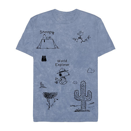 Click here for Mens Crew Neck Short Sleeve Regular Fit Peanuts Gr... prices