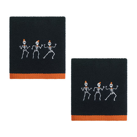 Click here for Avanti Skeletons 2 Pack Hand Towel  One Size  Blac... prices