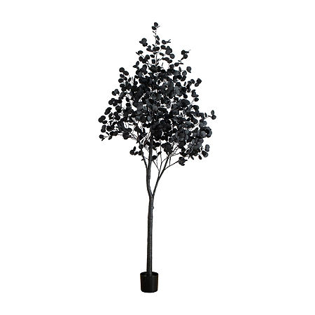 Click here for Nearly Natural 9ft Pre-Lit Black Eucalyptus Lighte... prices