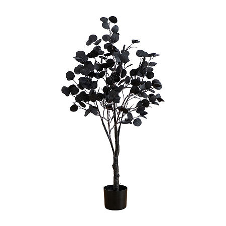 Click here for Nearly Natural 4ft Pre-Lit Black Eucalyptus Lighte... prices