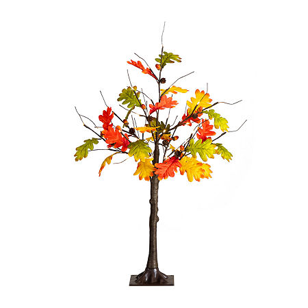 Nearly Natural 3ft Autumn Maple Fall Lighted Indoor Artificial Tree  One Size  Orange