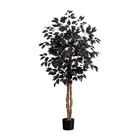 Click here for Nearly Natural 4ft Halloween Black Ficus Indoor Ar... prices
