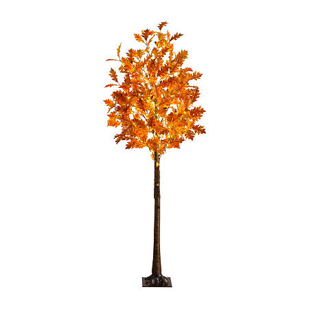 Click here for Nearly Natural 6ft Pre-Lit Burnt Orange Autumn Art... prices