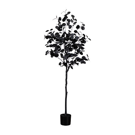 Click here for Nearly Natural 5ft Halloween Black Eucalyptus Arti... prices