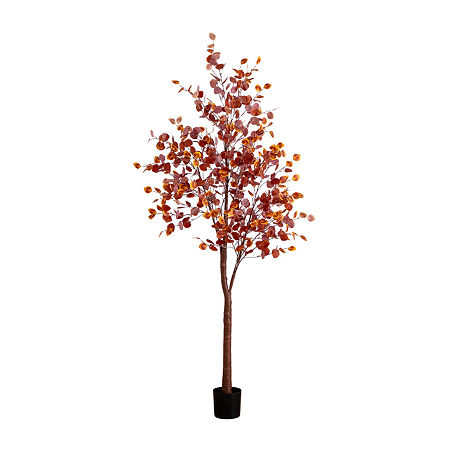Click here for Nearly Natural 8ft Pre-Lit Eucalyptus Artificial T... prices