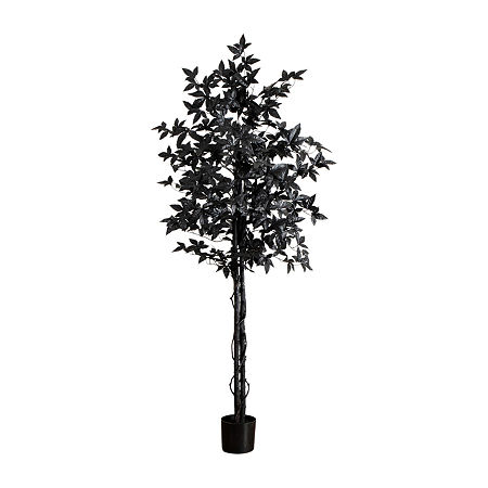 Click here for Nearly Natural 6ft Halloween Black Maple Indoor Ar... prices