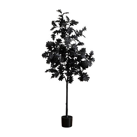 Click here for Nearly Natural 5ft Black Oak Halloween Artificial... prices