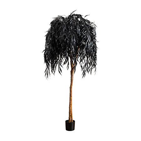 Click here for Nearly Natural 6ft Halloween Black Willow Artifici... prices