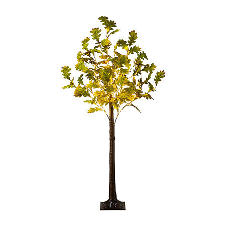 Click here for Nearly Natural 6ft Pre-Lit Autumn Oak Artificial T... prices