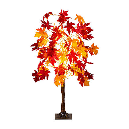 Click here for Nearly Natural 4ft Pre-Lit Autumn Weep Maple Artif... prices