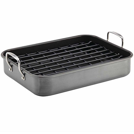 Click here for Rachael Ray Hard Anodized Roasting Pan  One Size... prices